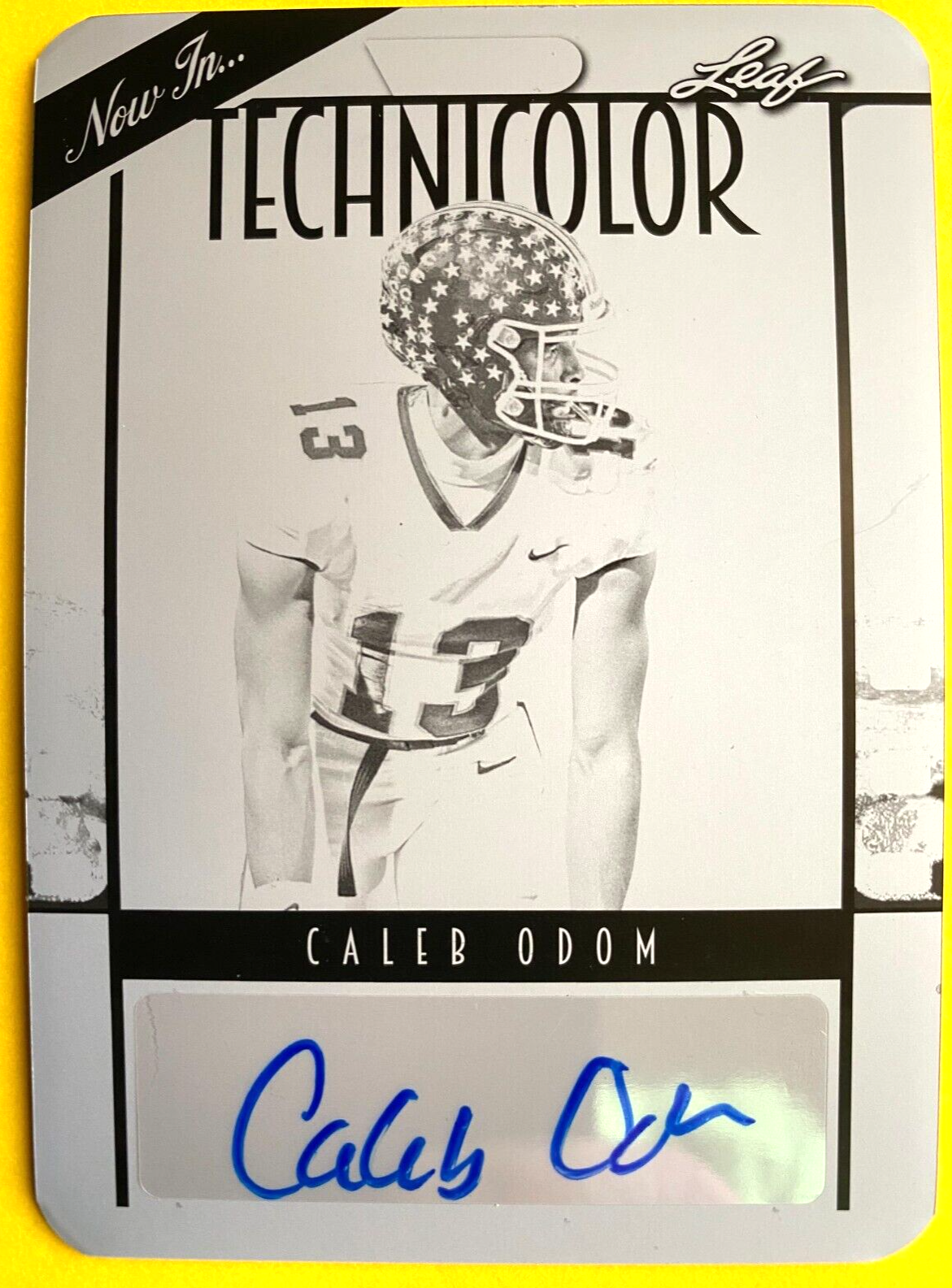 2024 Leaf Vivid Technicolor #CO1 Caleb Odom Black Printing Plate ...
