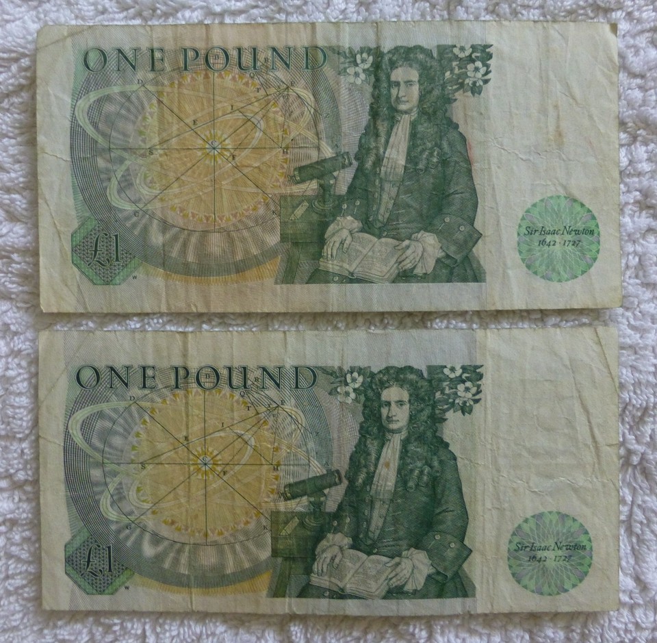 BANK OF ENGLAND 2x £ 1 ONE POUND NOTE D.H.F. SOMERSET, BX and CT | eBay UK