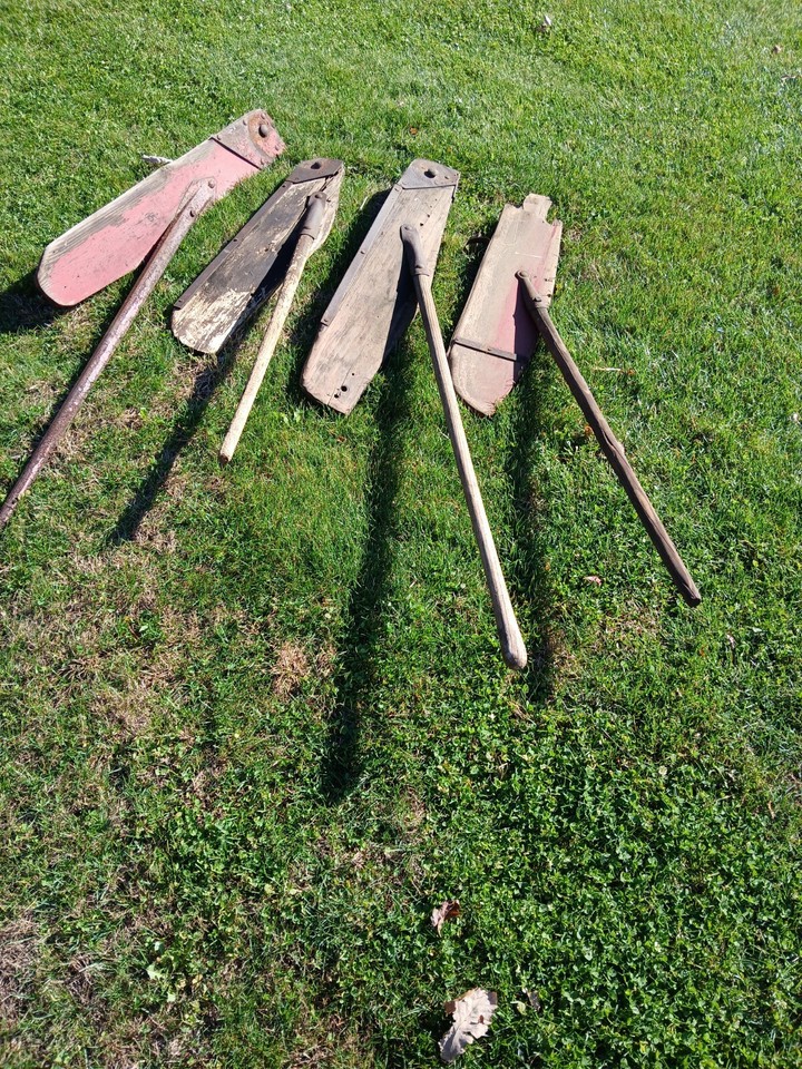 VINTAGE SICKLE MOWER WOODEN SWATH BOARDS, 4 PIECES USED, PARTS OR ...