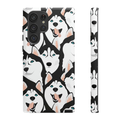 Husky Phone Case - Dog Faces, Black and White, Huskies, Pet Owner, Gift ...