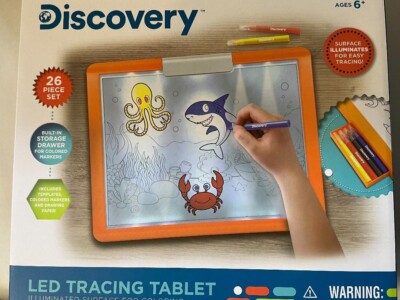 Discovery Kids LED Illuminated Tracing Tablet, 26 Piece Set with ...