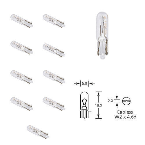 20 x FRUIT MACHINES Arcade Quiz BULBS - 5mm SMALL-T5-CLEAR-12v-1.2w ...