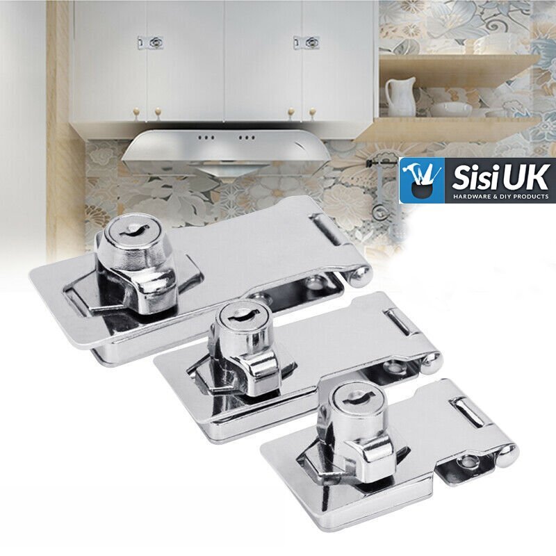 Heavy Duty Locking Hasp And Staple With Keys Padlock Cupboard Shed ...