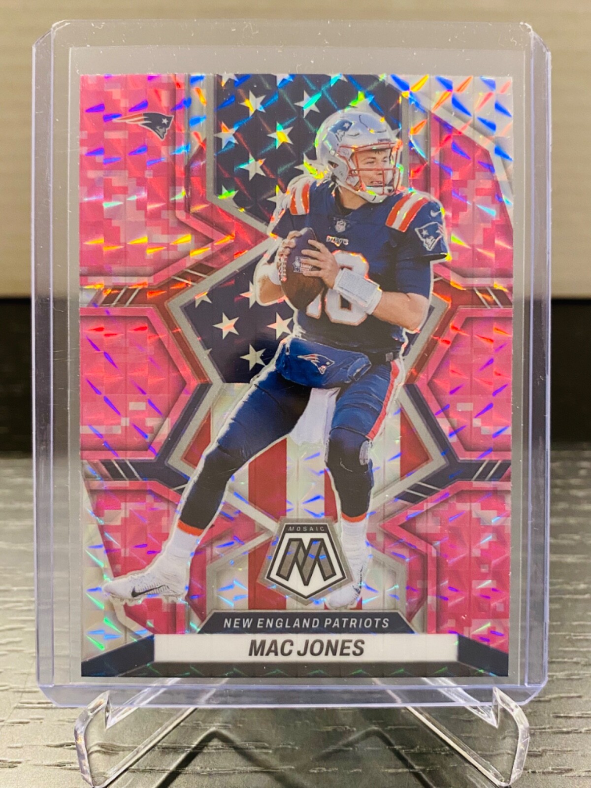 2022 Mosaic Mac Jones National Pride Camo Pink Prizm #266 Patriots | eBay