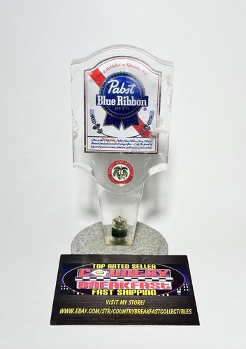 Vintage Pabst Blue Ribbon PBR Acrylic Logo Beer Tap Handle 5.5” Tall ...