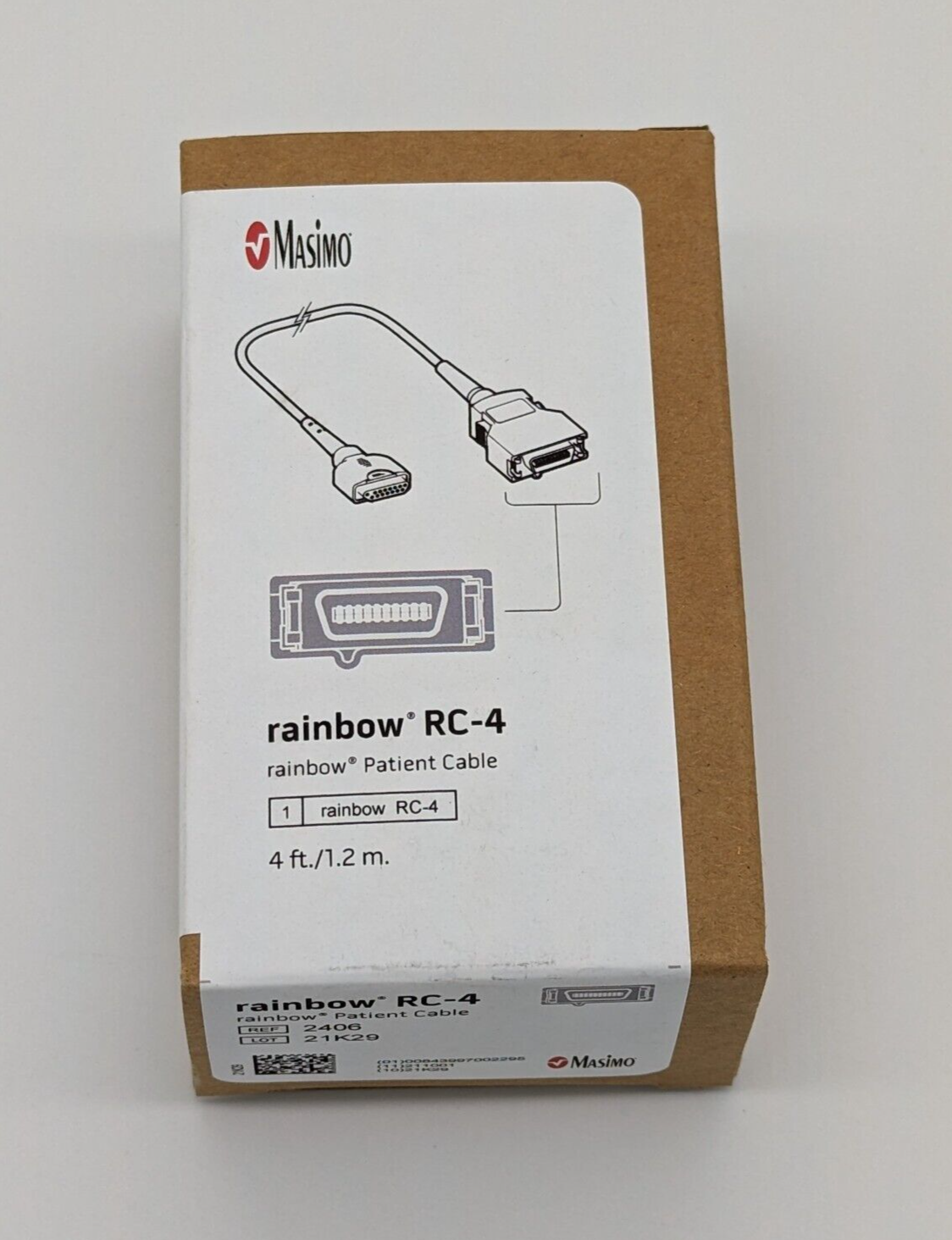 Masimo Set Rainbow RC-4 Patient Cable 4FT Reference 2406 New | eBay
