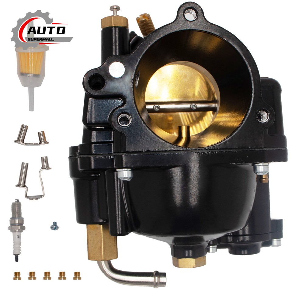 For Black S&S Super E Shorty Carb Carburetor Harley Big Twin Sportster ...