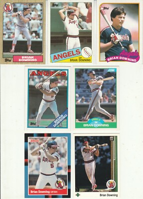 20 BRIAN DOWNING different cards lot 1978 - 1992 Angels Rangers | eBay