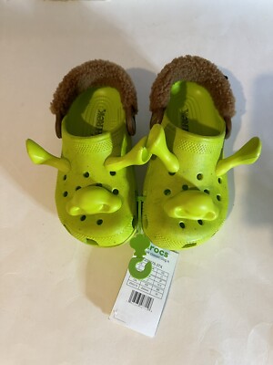 Classic Dreamworks Shrek Clog J1 Juniors Kid's Crocs Lime Punch 209378 ...