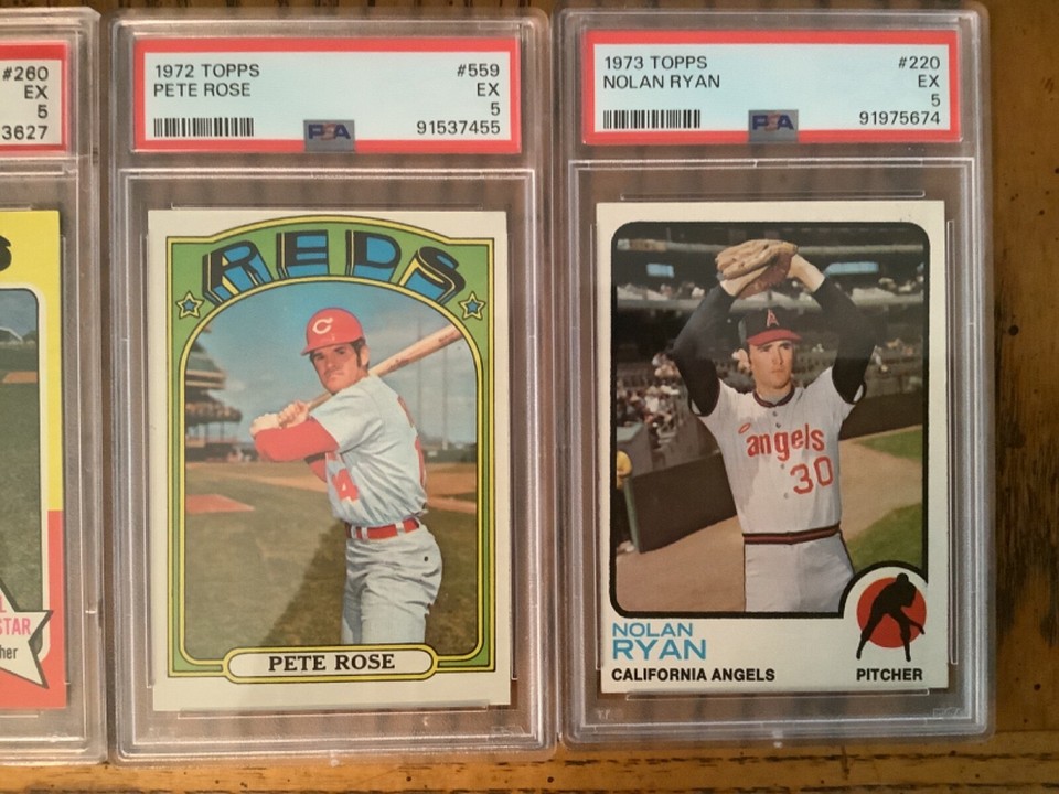 3 VINTAGE PSA BASEBALL CARD LOT, JOHNNY BENCH, PETE ROSE, NOLAN RYAN | eBay