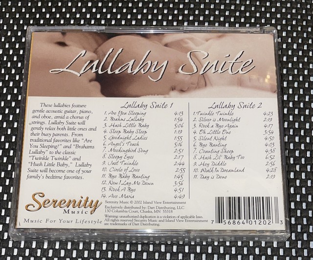 Lullaby Suite Children Toddlers Babies Lullabies 26 Songs Song Music CD ...