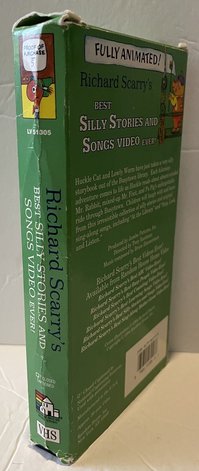 Richard Scarrys Best Silly Stories and Songs Video Ever (VHS, 1994)(B-3 ...