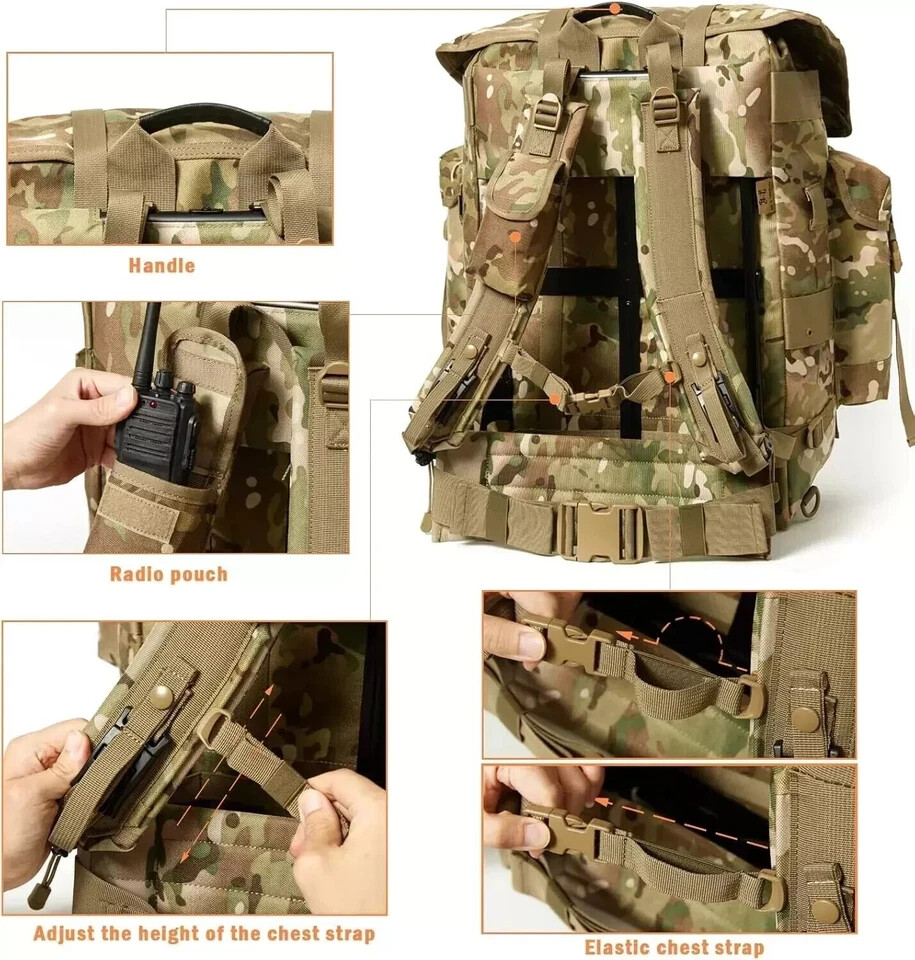ALICE Large NP Pack Capricorn Camo w/ UTX Buckles + Side Pouches 1000D ...