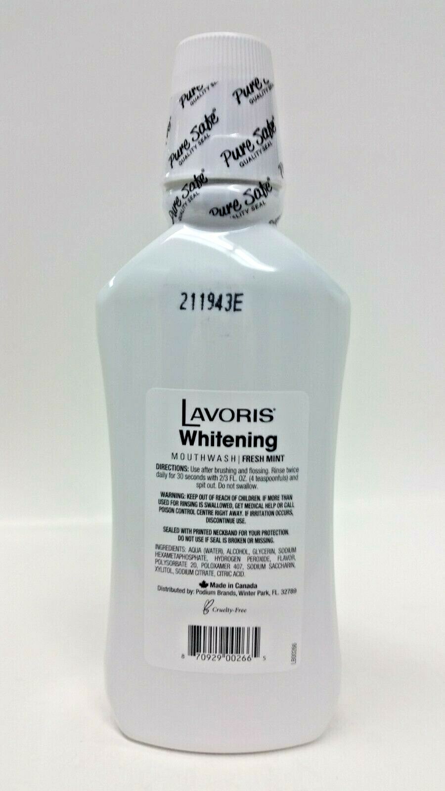 ( LOT of 8 ) Lavoris Whitening MouthWash Whitens Teeth Fresh Mint 16.9 ...