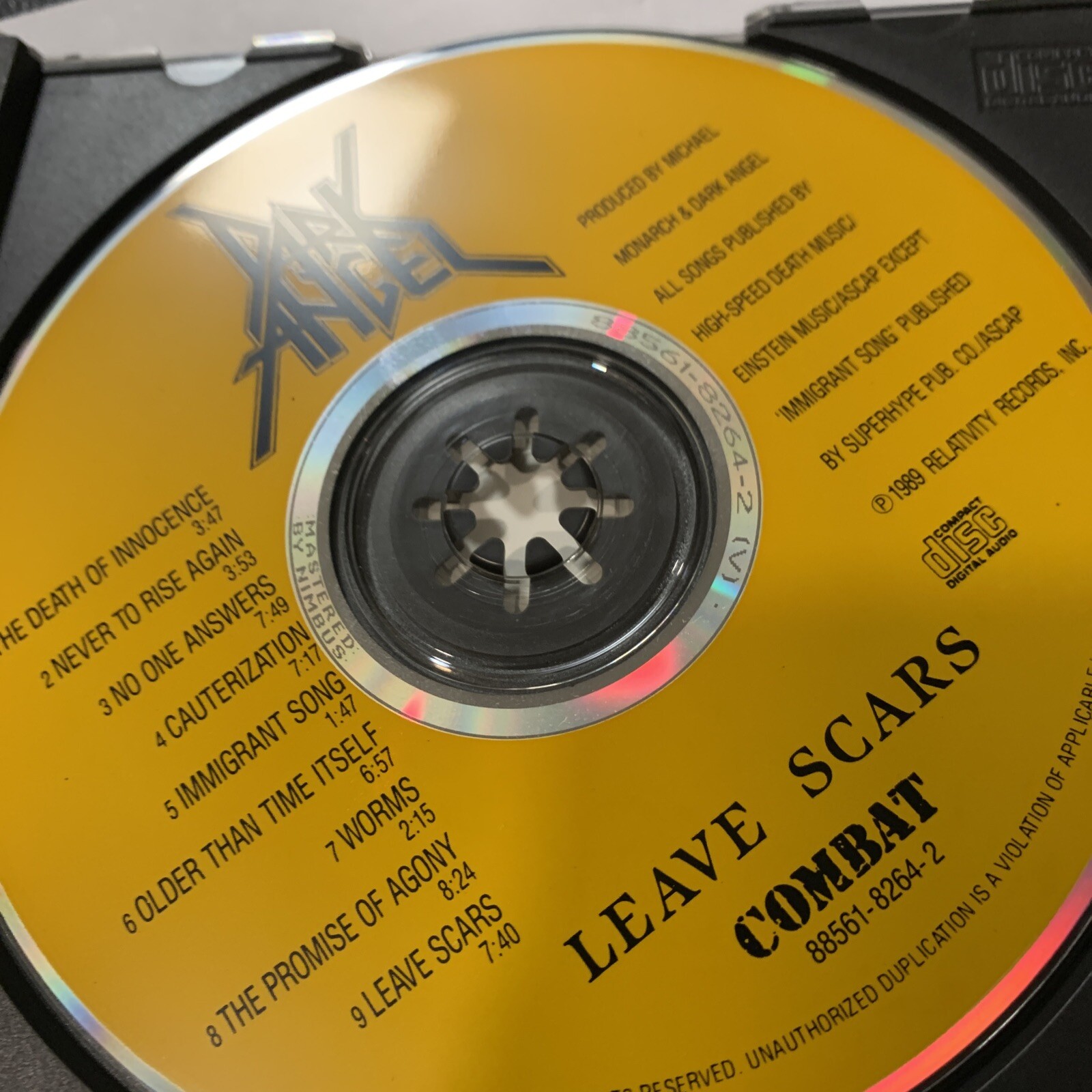 Dark Angel – Leave Scars CD 1989 Combat – 88561-8264-2 [ORIGINAL PRESS ...