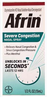 Afrin SEVERE Congestion plus MENTHOL 15ml -- 41100811172| eBay