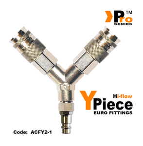 3 WAY 1/4" BSP AIR LINE HOSE Y SPLITTER CONNECTOR AIRLINE COUPLING ...