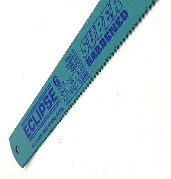 Eclipse Power Hacksaw Blades Super Hardened HSS CHOOSE SIZE and TPI's ...