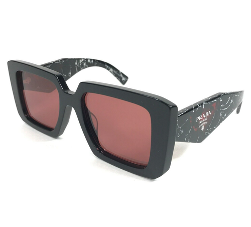 Prada Sunglasses SPR23Y-F 1AB-06Q Thick Black White Marble Asian Fit ...