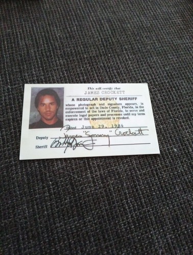 Miami Vice Visitenkarte Sonny Crockett Papier Karton Preisvorteil. | eBay