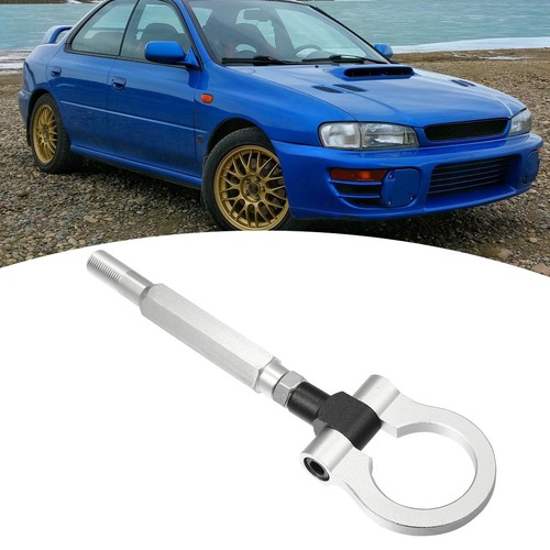 Silver Tone Front Bumper Trailer Ring Eye Towing Tow Hook Screw for ...