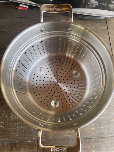 All Clad Colander Pasta Insert Strainer 7Qt Stock Pots Stainless Steel ...