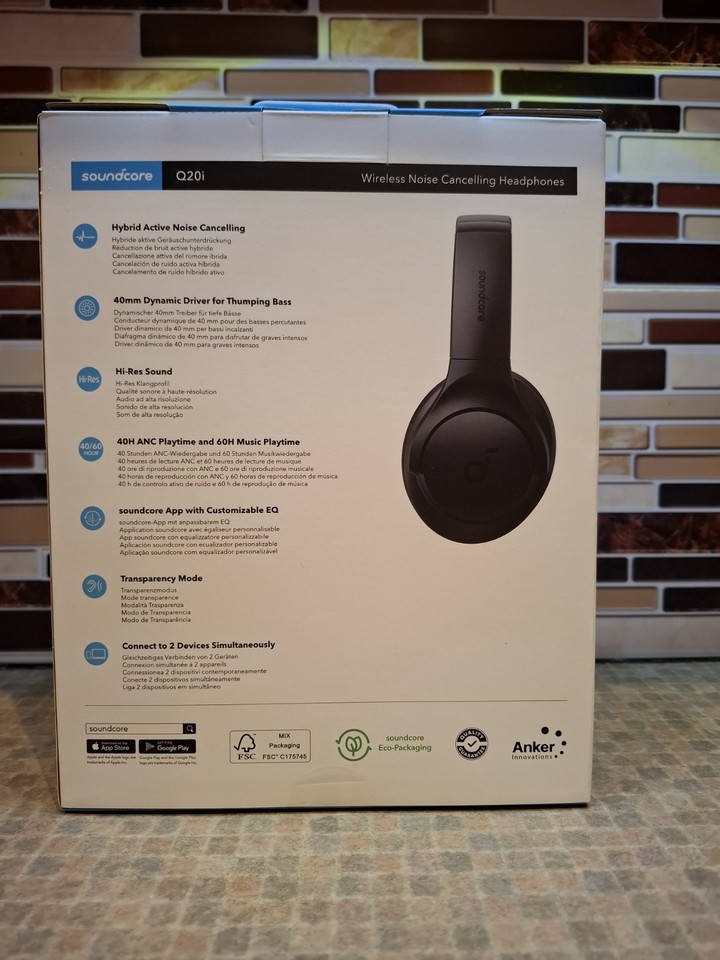 Soundcore by Anker Q20i Hybrid Active Noise Cancelling Foldable ...