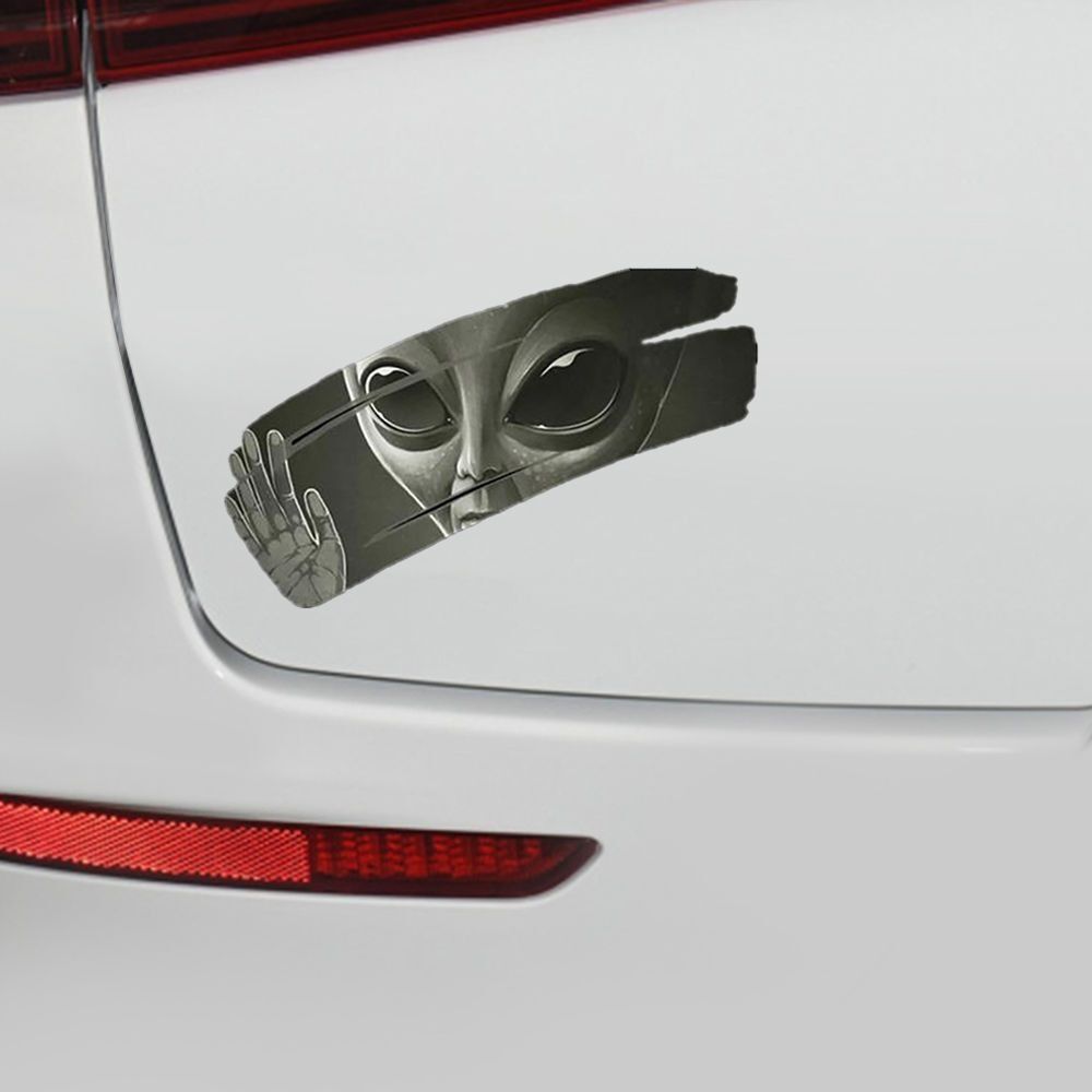 Waterproof 3D Alien Car Sticker PVC Car Decoration Decals for Car ...