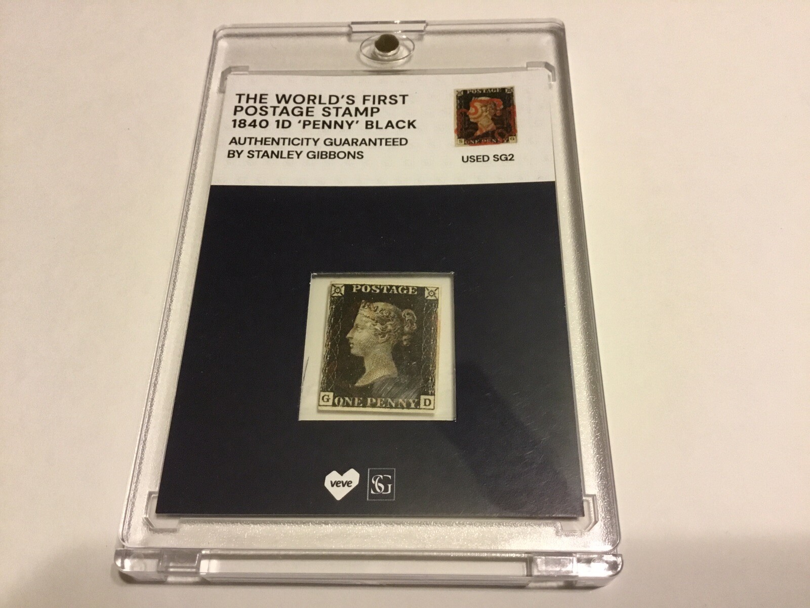 World’s First Postage Stamp 1840 1D ‘Penny’ Black Authentic Stanley ...