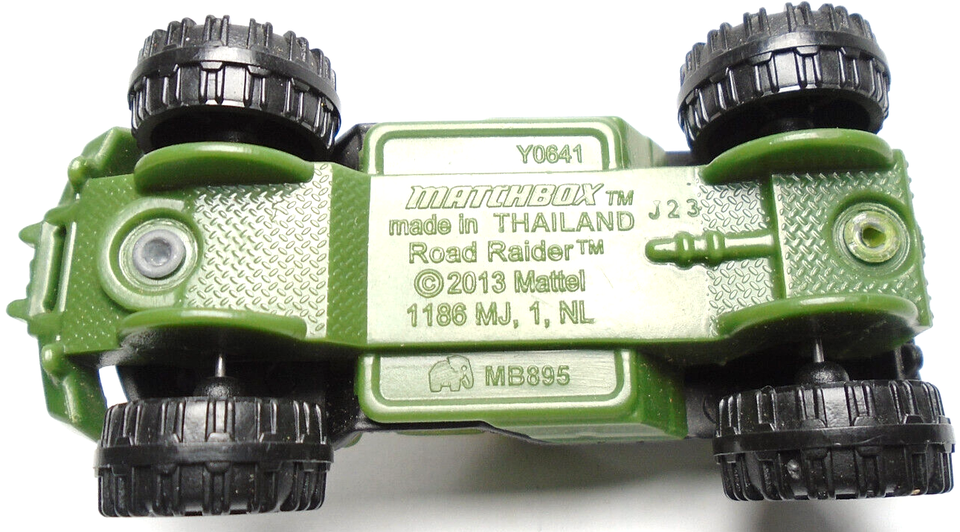 2013 MATCHBOX ROAD RAIDER MILITARY POLICE GREEN 1:64 DIECAST 2.75 ...