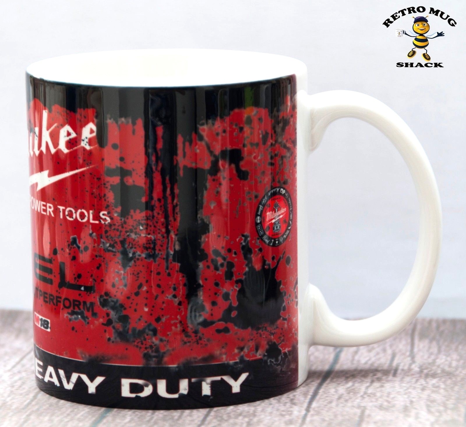 Retro Vintage Milwaukee Power Tools Oil Can Mug Car Mechanic Tea Coffee ...