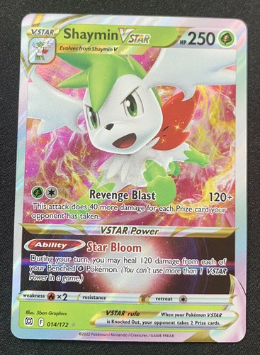 Shaymin VSTAR 014/172 Brilliant Stars Ultra Rare Holo Pokemon TCG Card ...