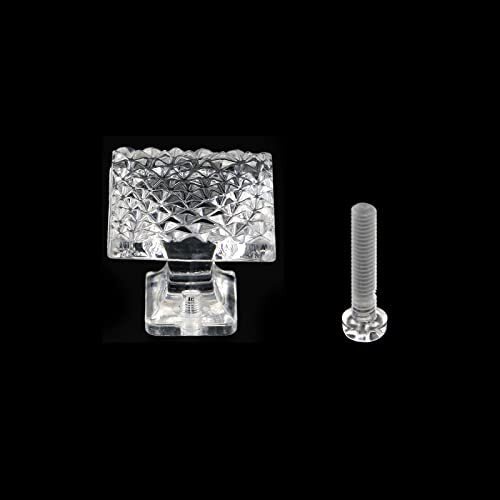10pcs Crystal Clear Acrylic Drawer Handles Plastic Knobs Cabinet Pulls ...