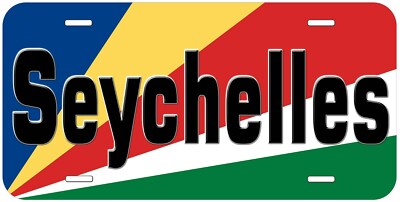 Seychelles Flag with Country Name Novelty Car Tag License Plate | eBay