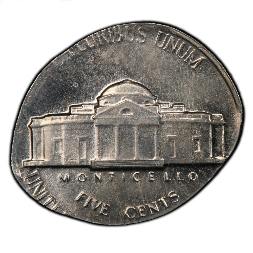 1963 PCGS MS63 Fred Weinberg Collection Elliptical Planchet Nickel ...