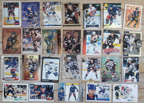 71 Different Pat LaFontaine Hockey Card Lot-Islanders, Sabres, Rangers ...