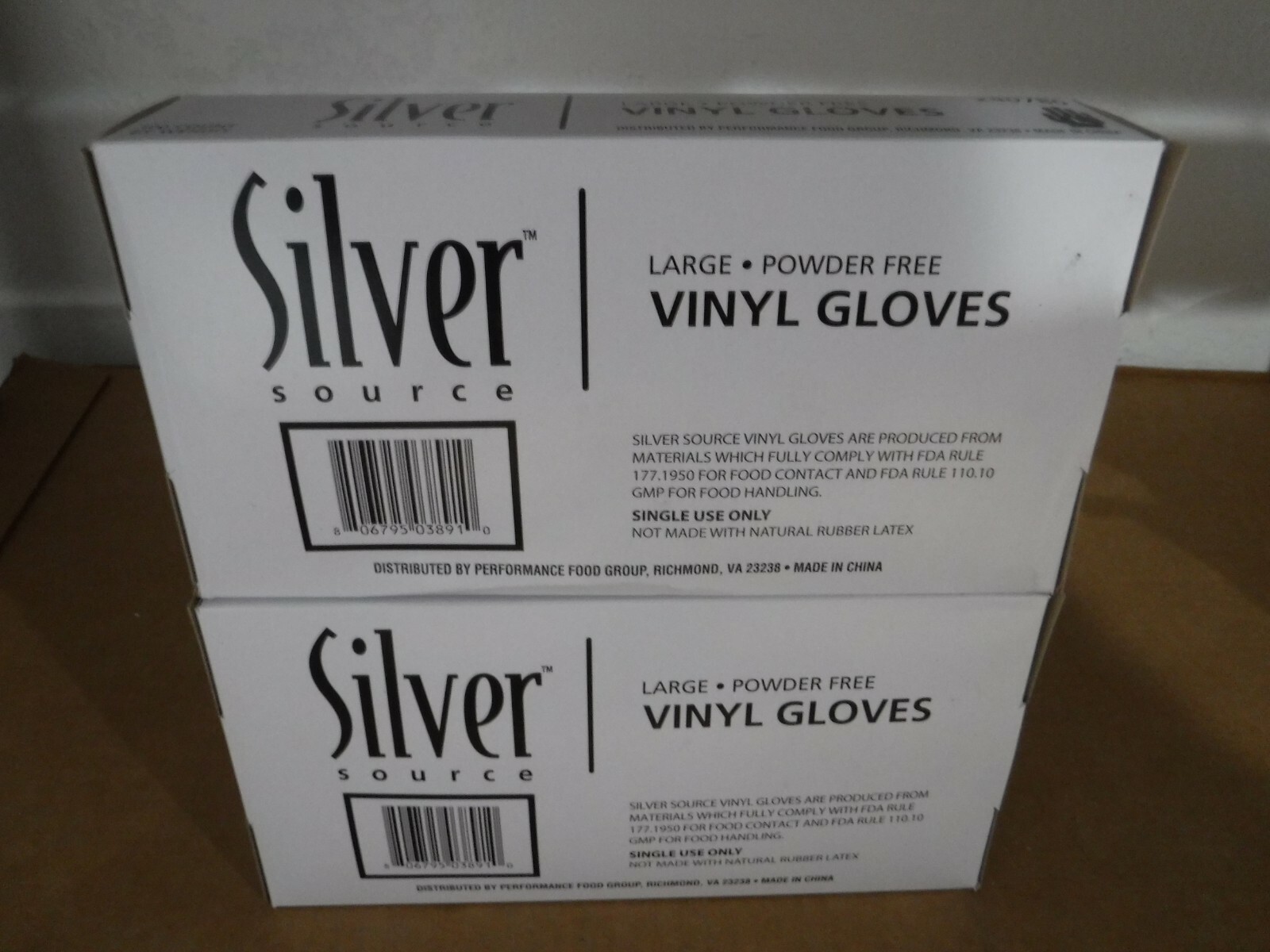 (LOT OF 2) Silver Source Disposable Vinyl Gloves Powder Free 100 per ...