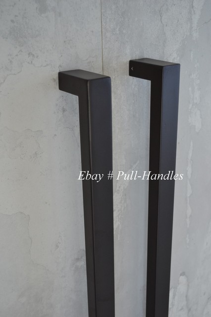 24 inch Door Ladder Pull Handle Black Stainless Steel Front Entry ...