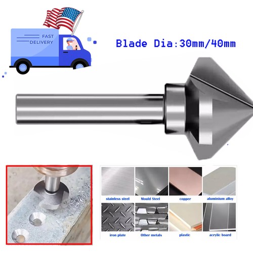 30mm/40mm Chamfer Tool - 3 Flute 90 Degree Deburring Bit | eBay