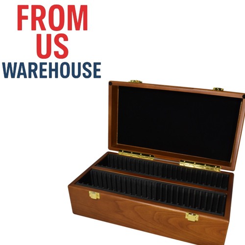 Wood Storage Box for 50 Certified Coin Slabs PCGS NGC ANACS Premier ...