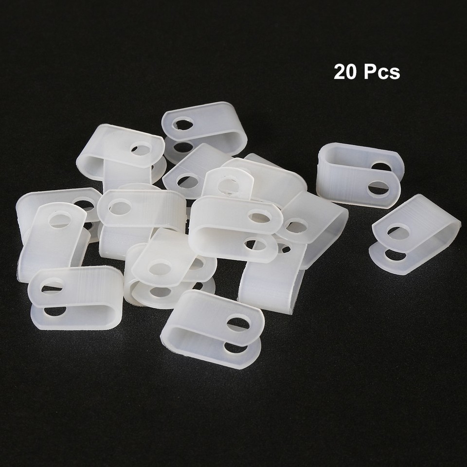 20Pcs Nylon U-type Cable Clamp Organizer String Clips for Wire ...