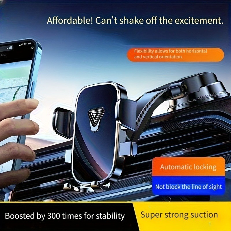 Car Phone Holder – Nano Flexible Silicone, 360° Rotation, Doesn't Block ...