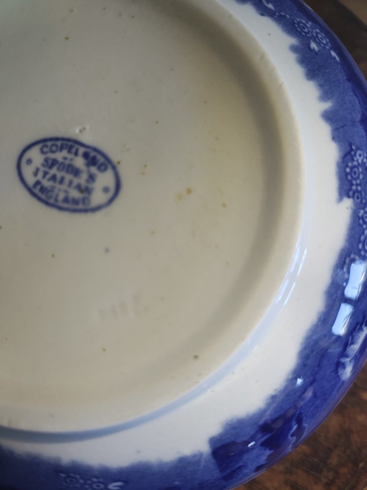Copeland Spode Blue Italian Fruit Bowl Vintage 20 cms Diameter Blue ...