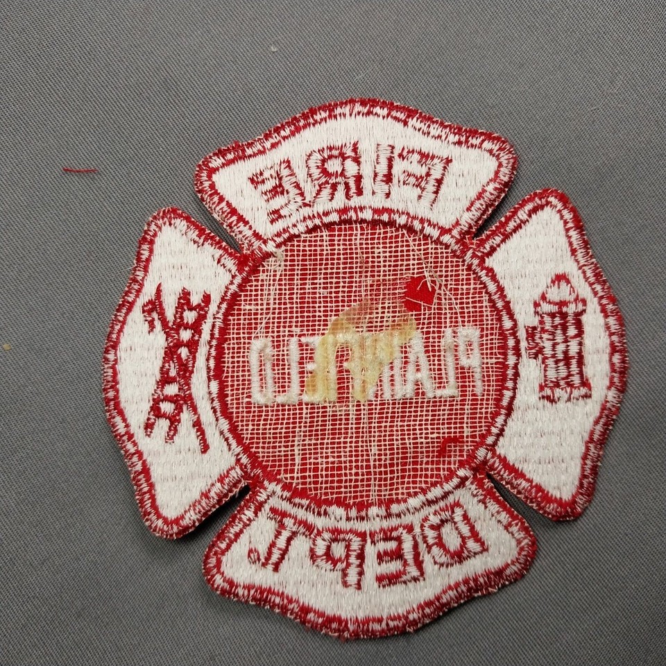 Plainfield IL Illinois Cheesecloth Red White 4" Fire Dept. Patch | eBay