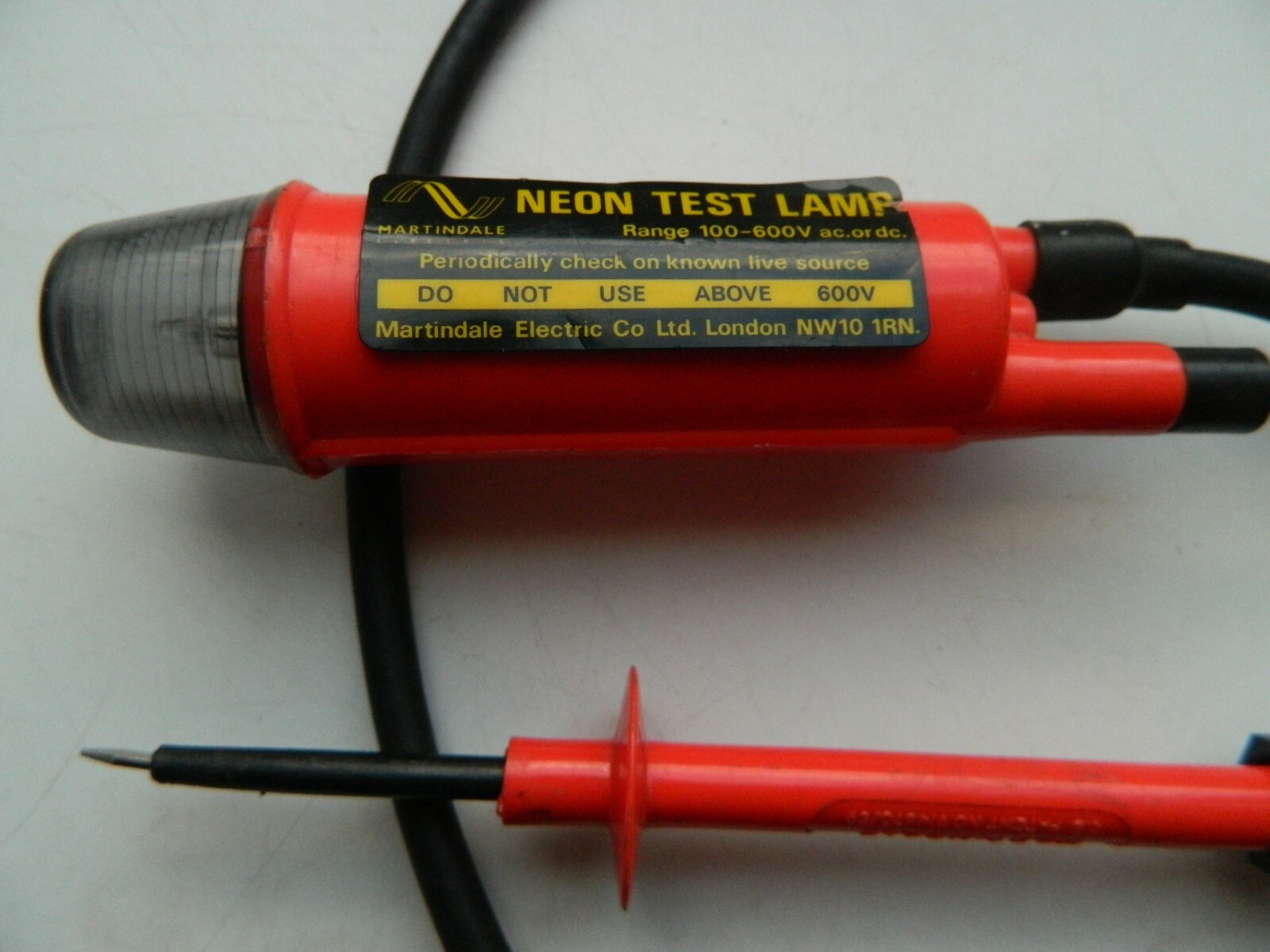 " MARTINDALE " NEON TEST LAMP ( 100 Volt - 600 Volt AC. / DC. ) | eBay UK