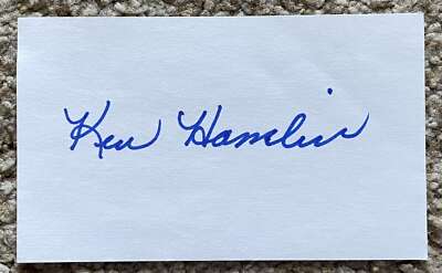 Ken Hamlin signed card - Senators Pirates debut 1957 | eBay