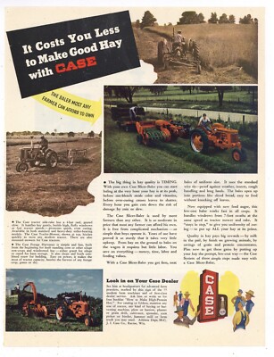 1949 Case Farm Equipment Ad: Tractor Side Rake, Forage Harvester ...