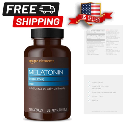 5mg Vegan Melatonin Capsules - 195 Count Pack, Alexa Reordering for ...