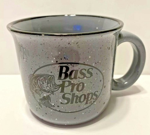 Bass Pro Shop Coffee Mug Grey Speckled Ceramic Microwave Dishwasher ...