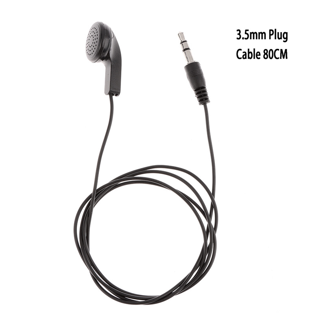 3.5mm In Ear Stereo Single-sided Mono Earbud Earphone Headset Headphone ...